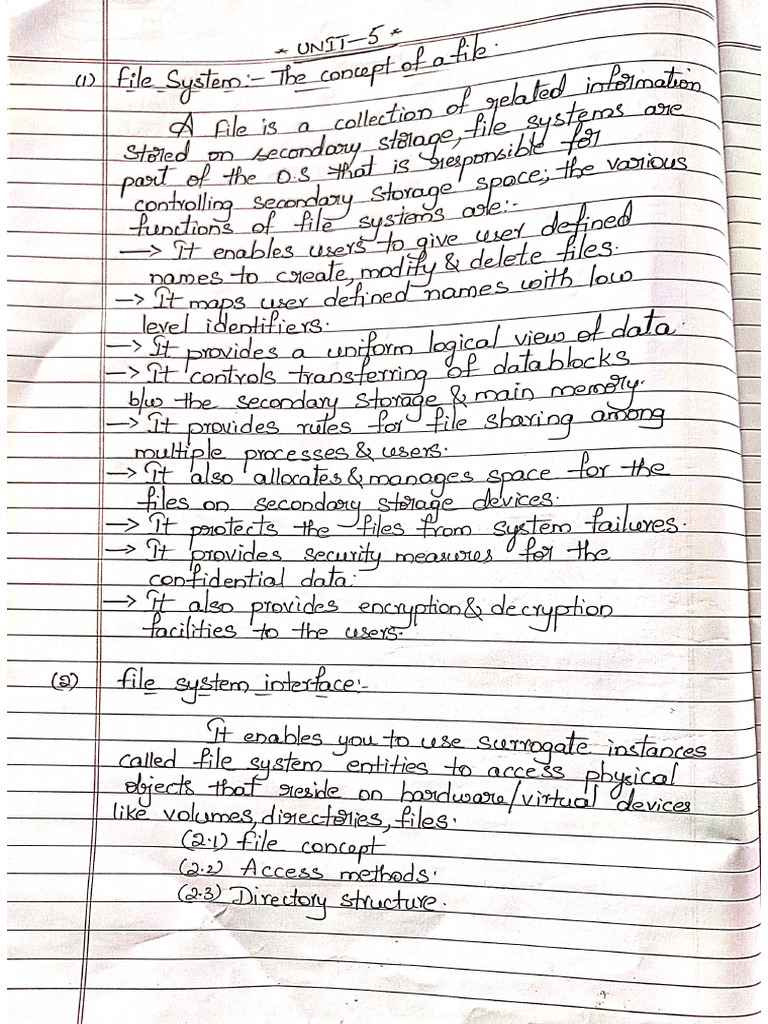 Os - 5th Unit Notes | PDF