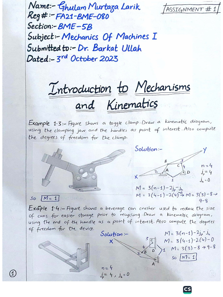 Mechanics of Machines | PDF