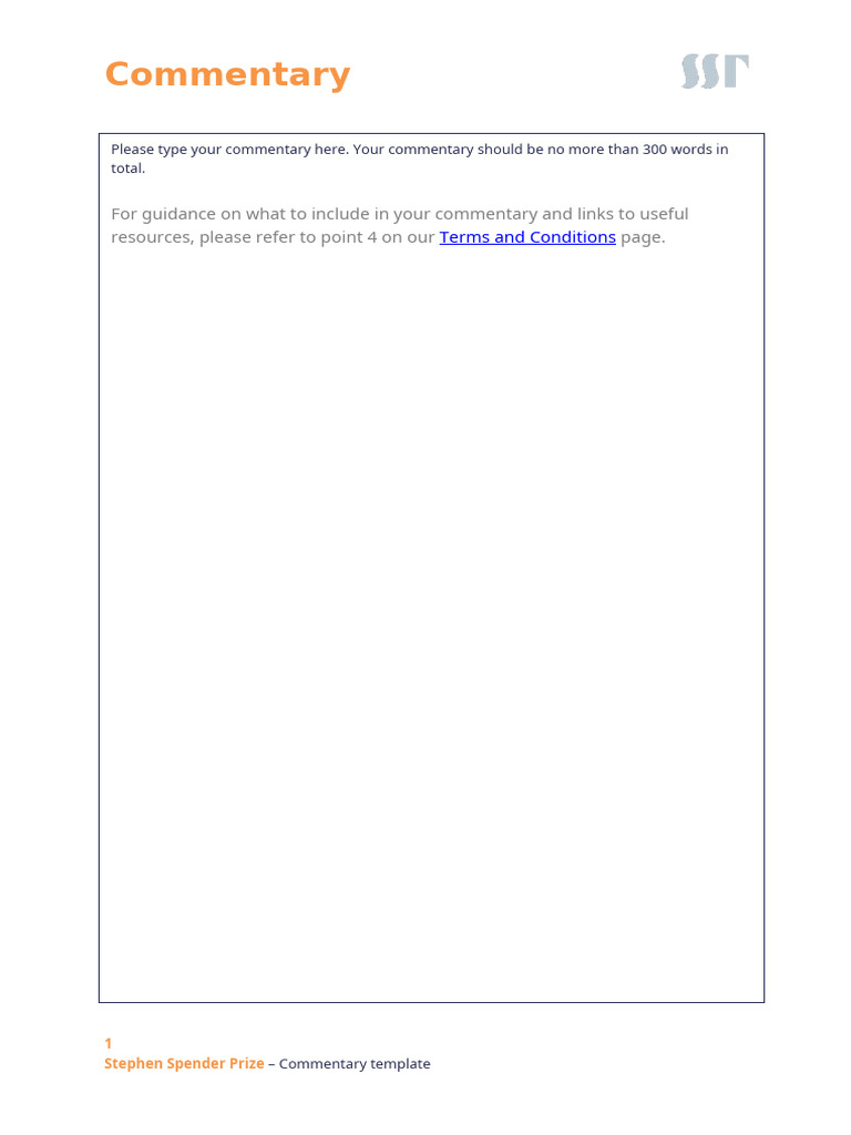 Commentary Template | PDF