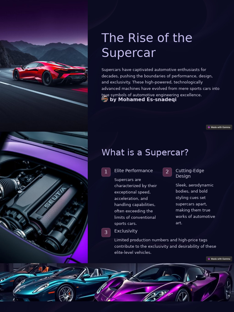 The Rise of The Supercar | PDF | Car | Motor Vehicle