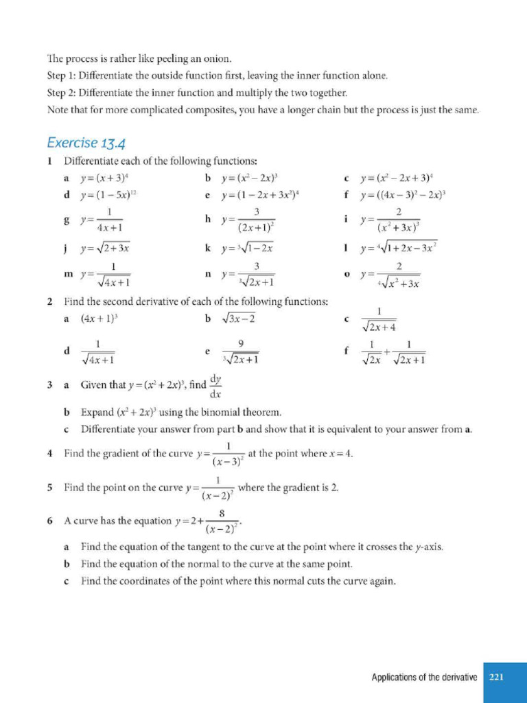 Chain Rule From Complete Additional Mathematics For Cambridge IGCSE & O ...