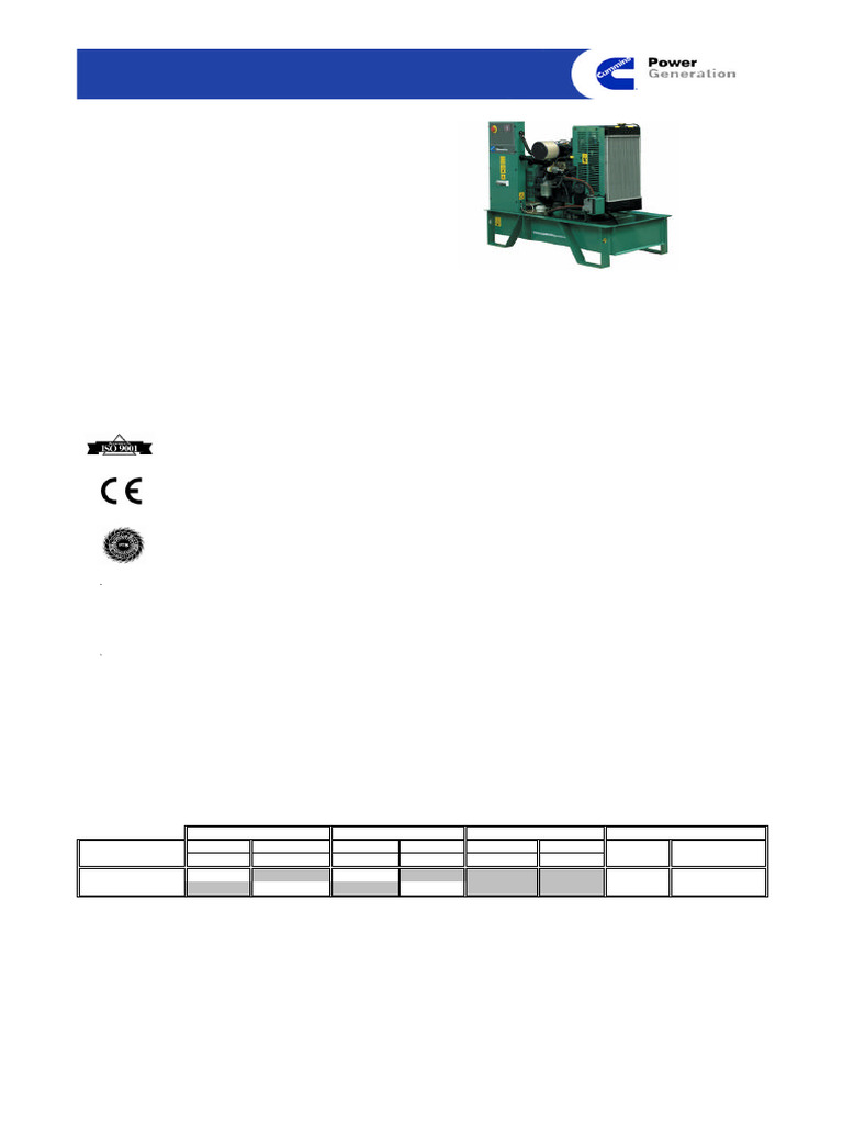diesel_gene_4b3_3_pcc0300 | PDF | Manufactured Goods | Power (Physics)