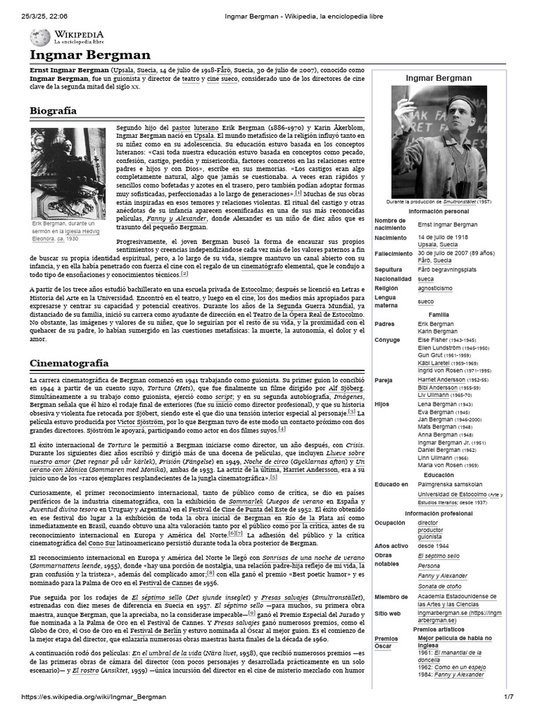 Ingmar Bergman Biografia | PDF