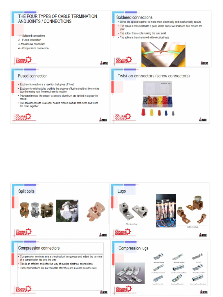 Splicing and Terminating Notes | PDF