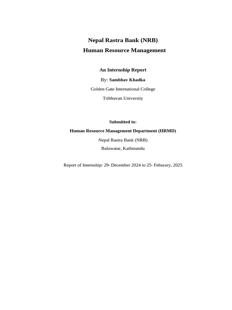 Nepal Rastra Bank Sambhav Research Paper | PDF | Economies | Business