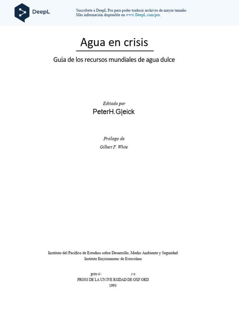 Water in Crisis Chapter 2 Oxford Univers Es-ES | PDF | Ingeniería ...