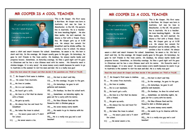 Reading Simple Present | PDF