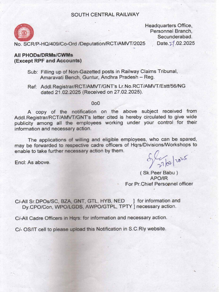 RCT AMVT Notification - SCR | PDF