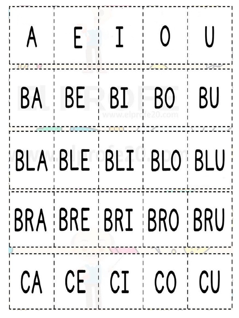 Silabas Recortables | PDF