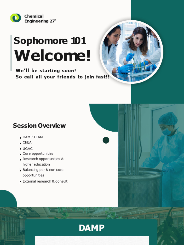 Sophomore 101 Chemical Engineering | PDF | Chemical Engineering | Sustainability