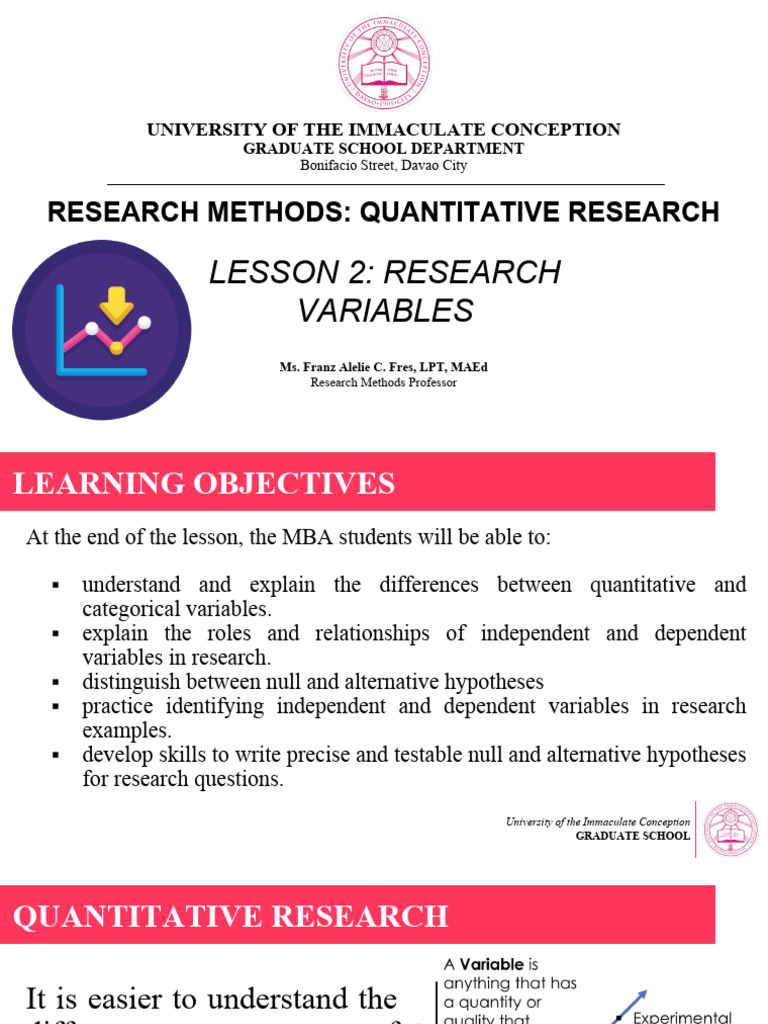 BA 302 Lesson 2 - Research Methods | PDF | Hypothesis | Quantitative Research