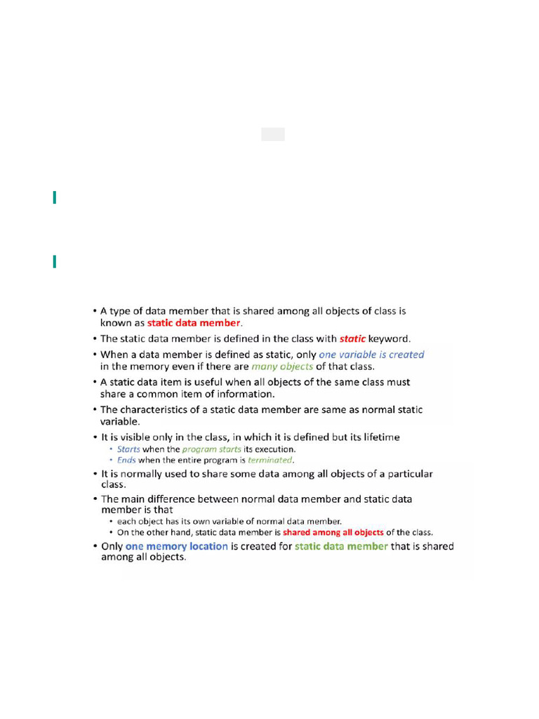 Understanding Static Data Members in C++ | PDF