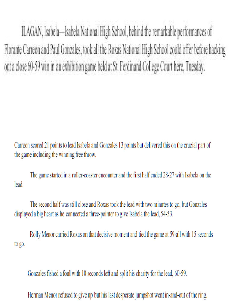 Writing Sports | PDF