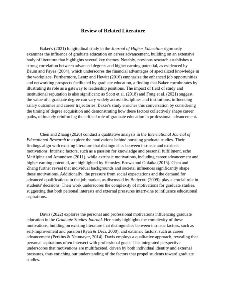 Review of Related Literature | PDF | Motivation | Motivational