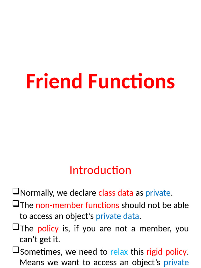 Lecture - 14 Friend Class | PDF | Parameter (Computer Programming ...