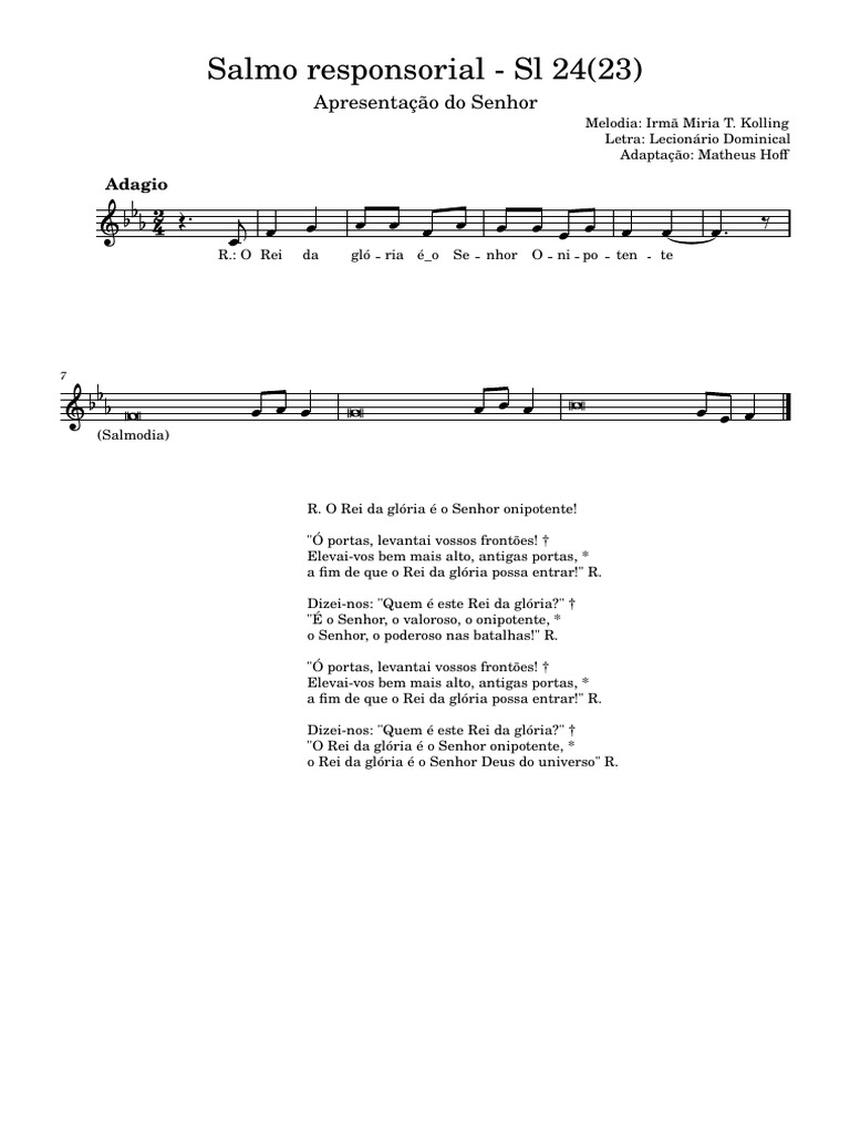Salmo Responsorial - SL 23 | PDF