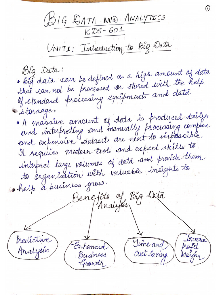 Big Data & Analytics Unit1 Part 1 | PDF