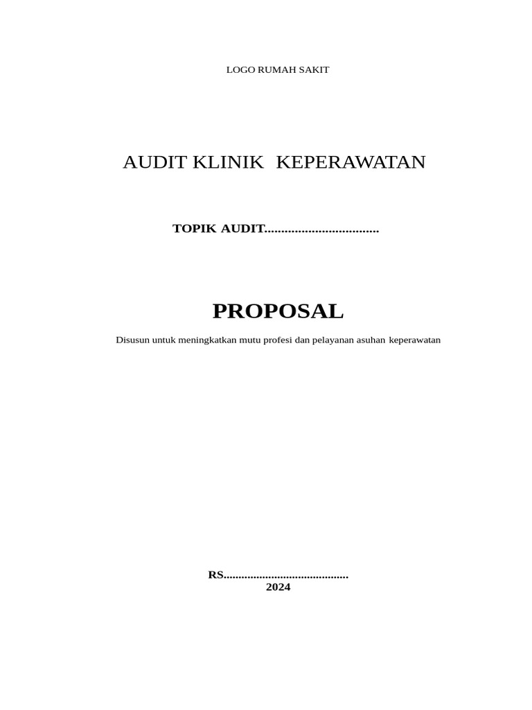Workshop_form Proposal Audit Keperawatan_share | PDF