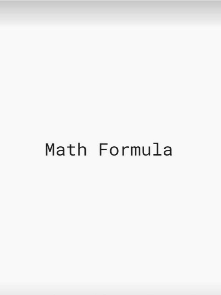 Math Formula | PDF