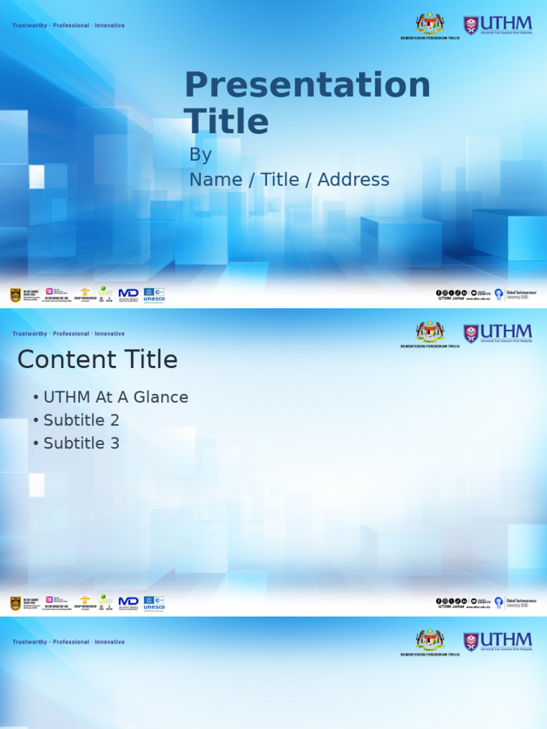 Powerpoint Template UTHM 2025 16x9 Update 20032025 | PDF | Office ...