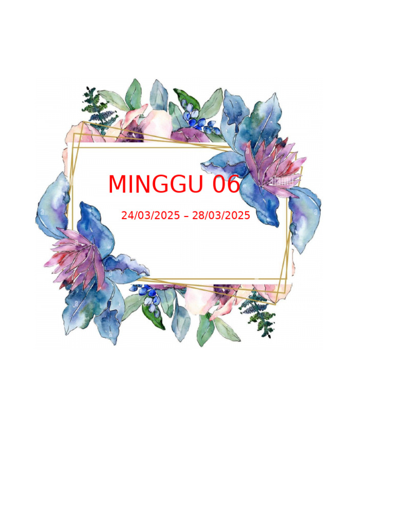 MINGGU 6 2025 | PDF