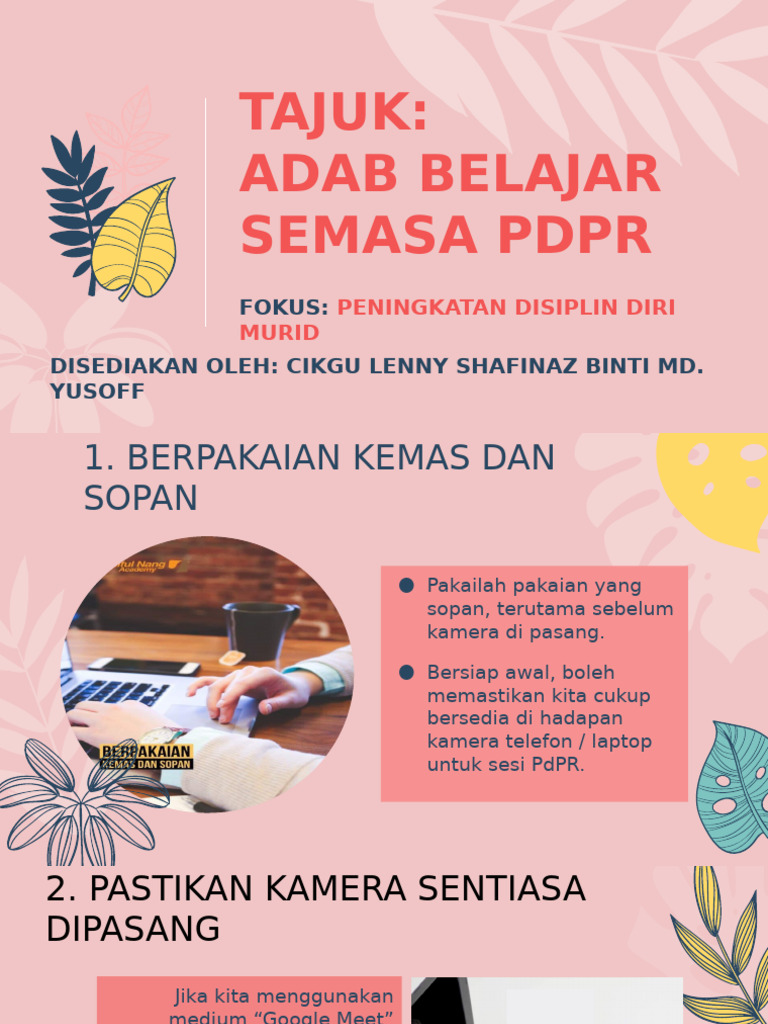 Adab Belajar Semasa PDPR | PDF