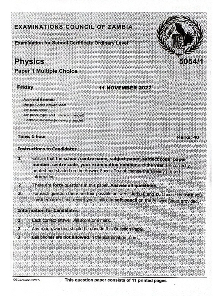 Free ECZ Past Papers App Download | PDF