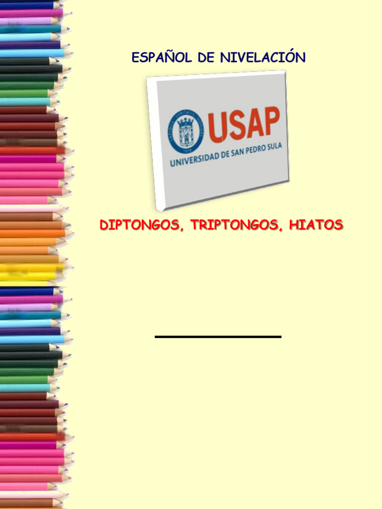 Diptongos, triptongos y hiatos en español | PDF | Lingüística | Voz humana