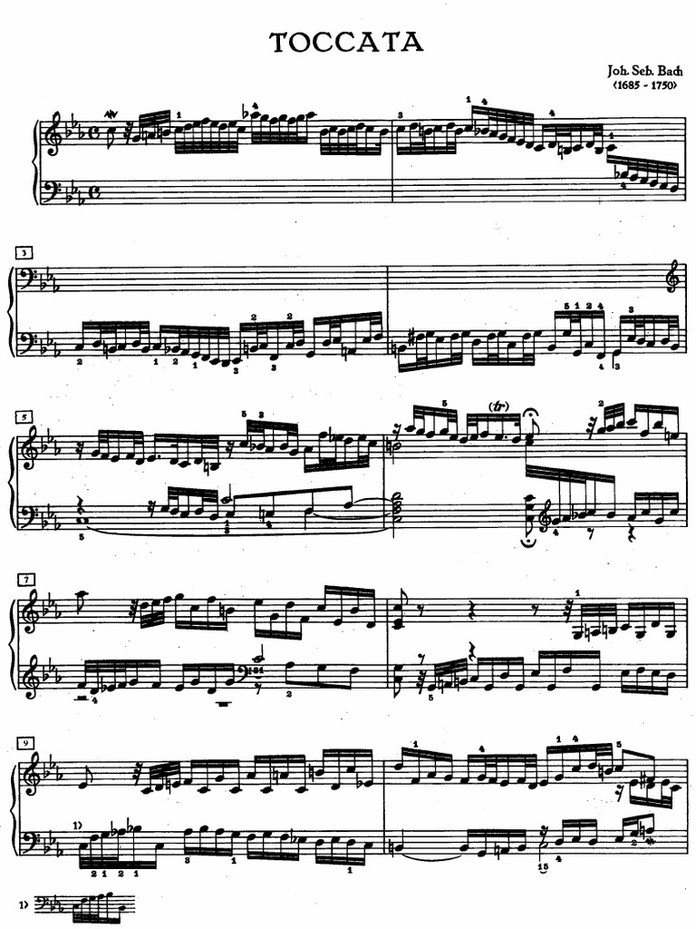 Toccata en Do Menor BWV 911. J.S. BACH | PDF