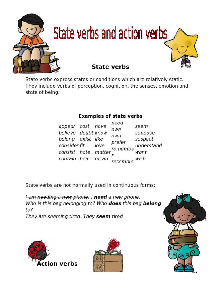 Stative verbs | PDF | Psychology | Behavioural Sciences