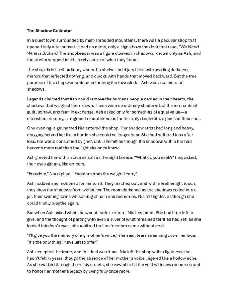 The Shadow Collector | PDF