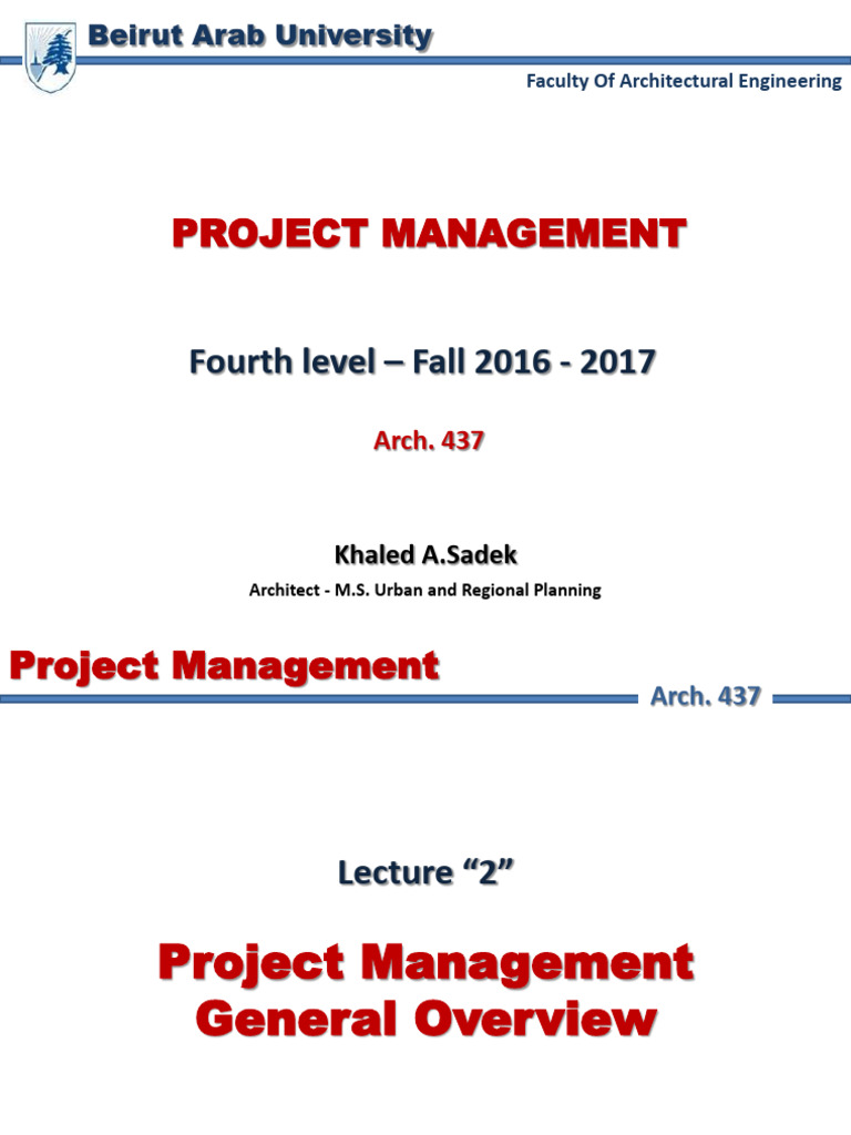 Lect-2-General Overview | PDF | Project Management | Engineering
