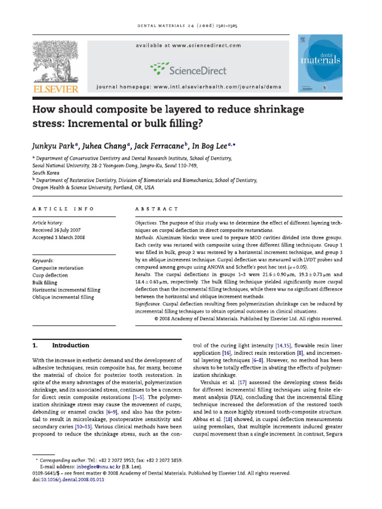 Oblique Layering Ferracane 2 | PDF
