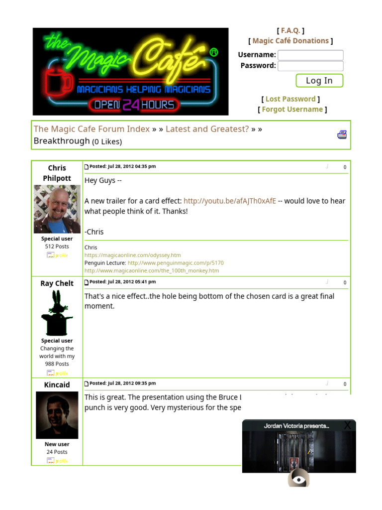 The Magic Cafe Forums - Breakthrough | PDF