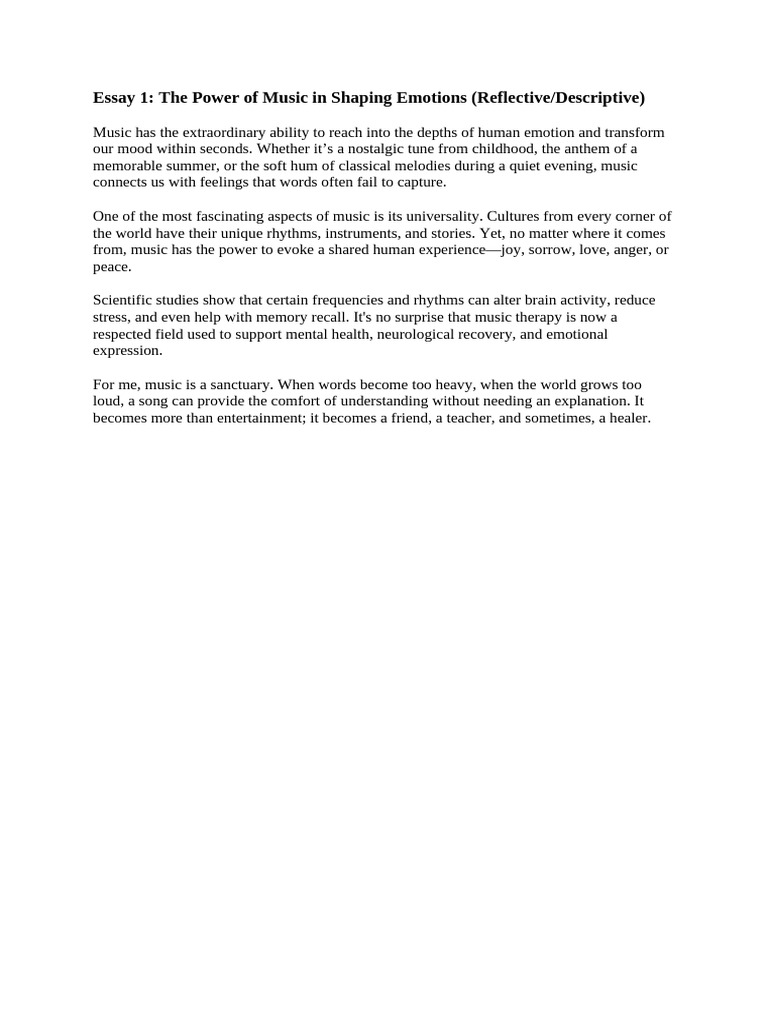 Essay 1 | PDF