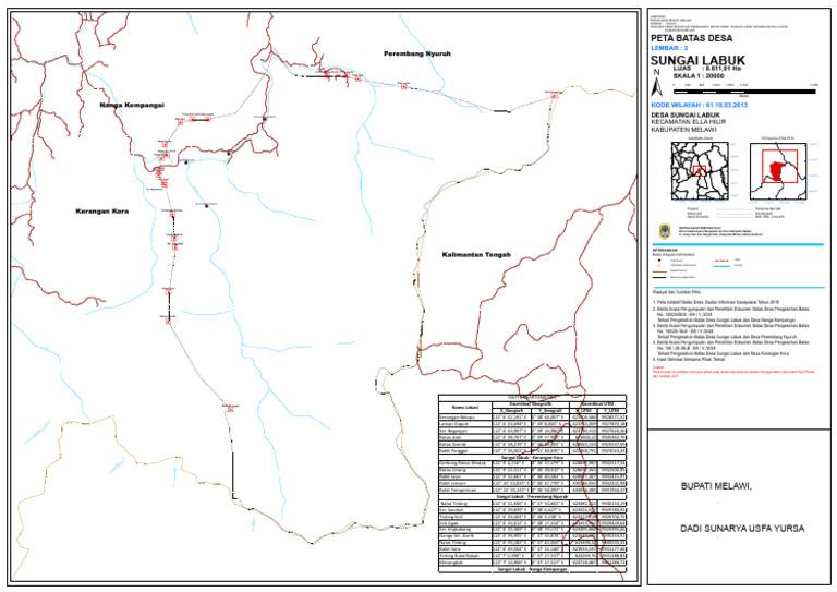 Peta Batas Desa Sungai Labuk | PDF