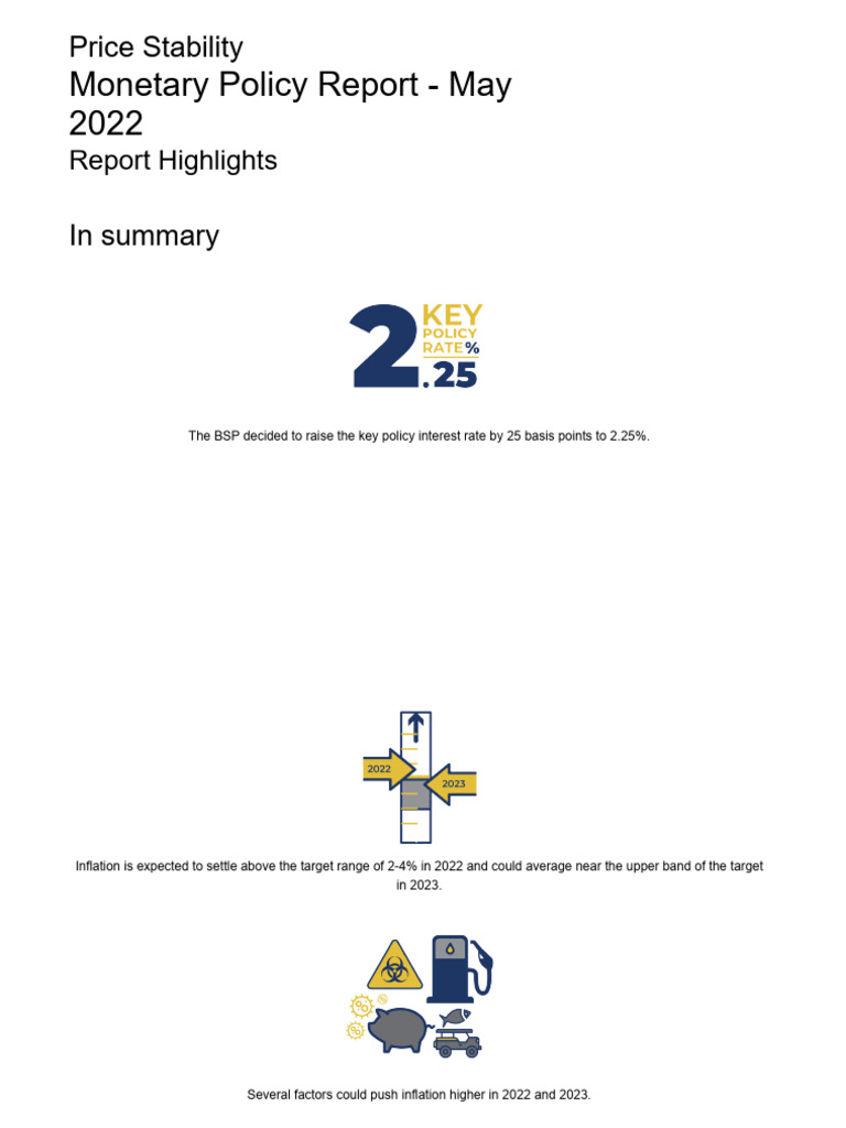 BSP Raises Key Interest Rate to 2.25% | PDF | Inflation | Monetary Policy