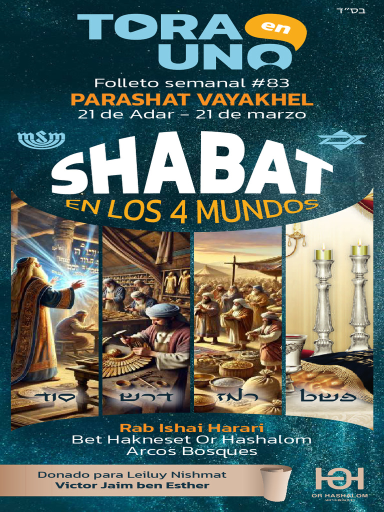 Tora en uno - VAYAKHEL | PDF | Sabiduría | Shabat