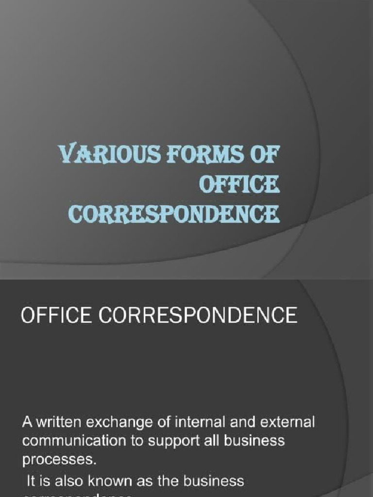 VARIOUS-FORMS-OF-CORRESPONDENCE | PDF