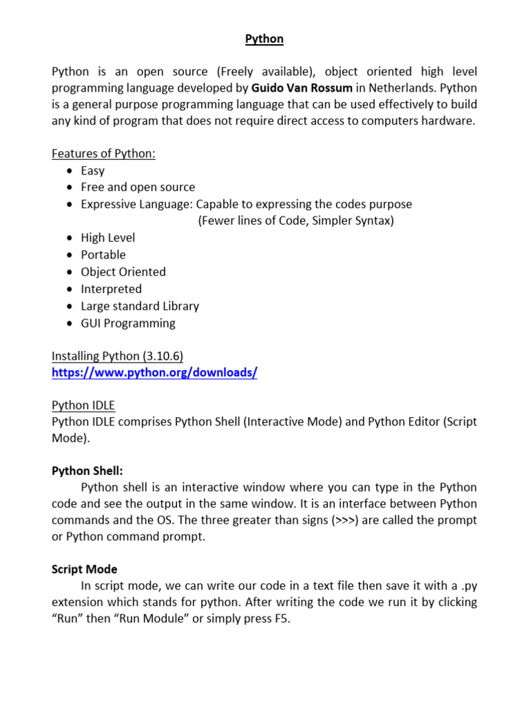 PYTHON_INTRODUCTION | PDF PYTHON_INTRODUCTION | PDF