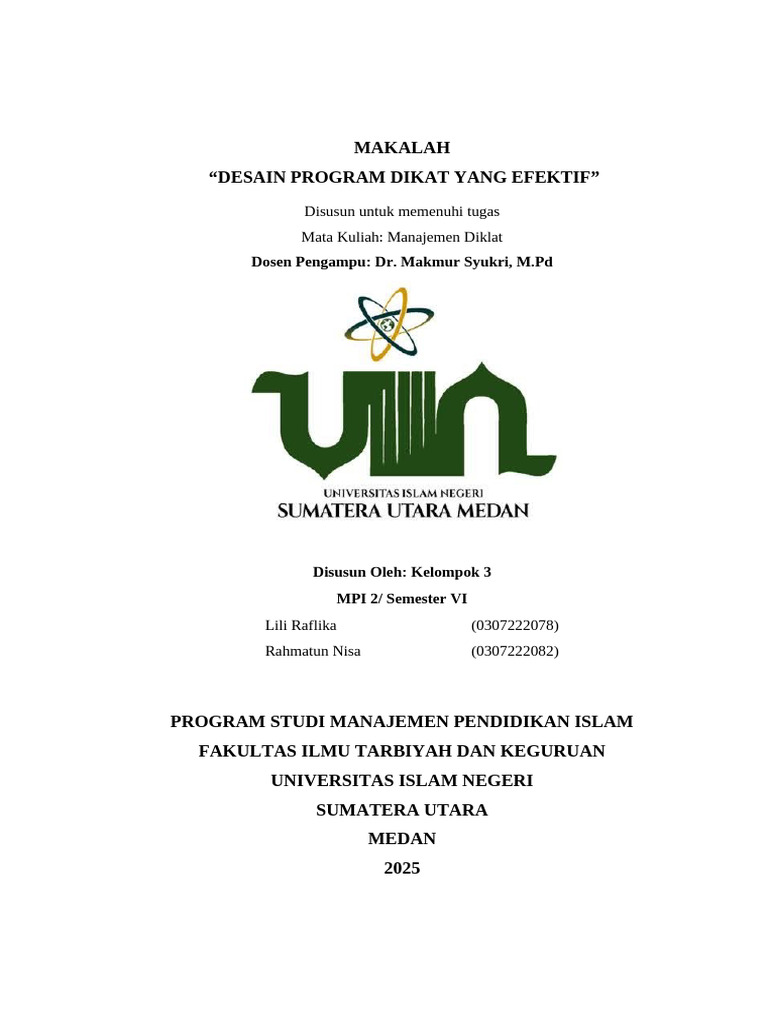 Kel.3 Desain Program Pelatihan | PDF