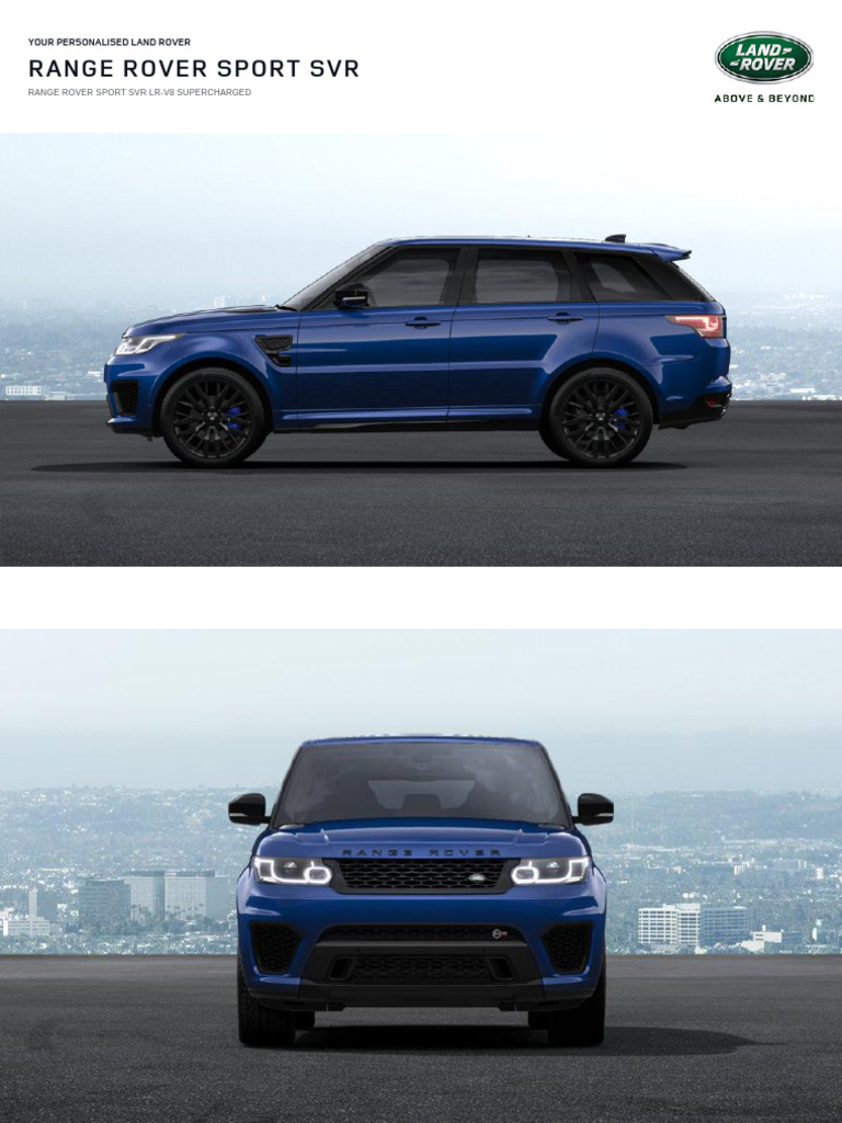 Range Rover Sport SVR Overview | PDF | Trailer (Vehicle) | Automotive ...