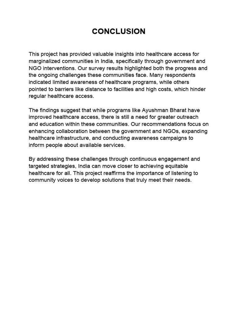 Conclusion Sample | PDF