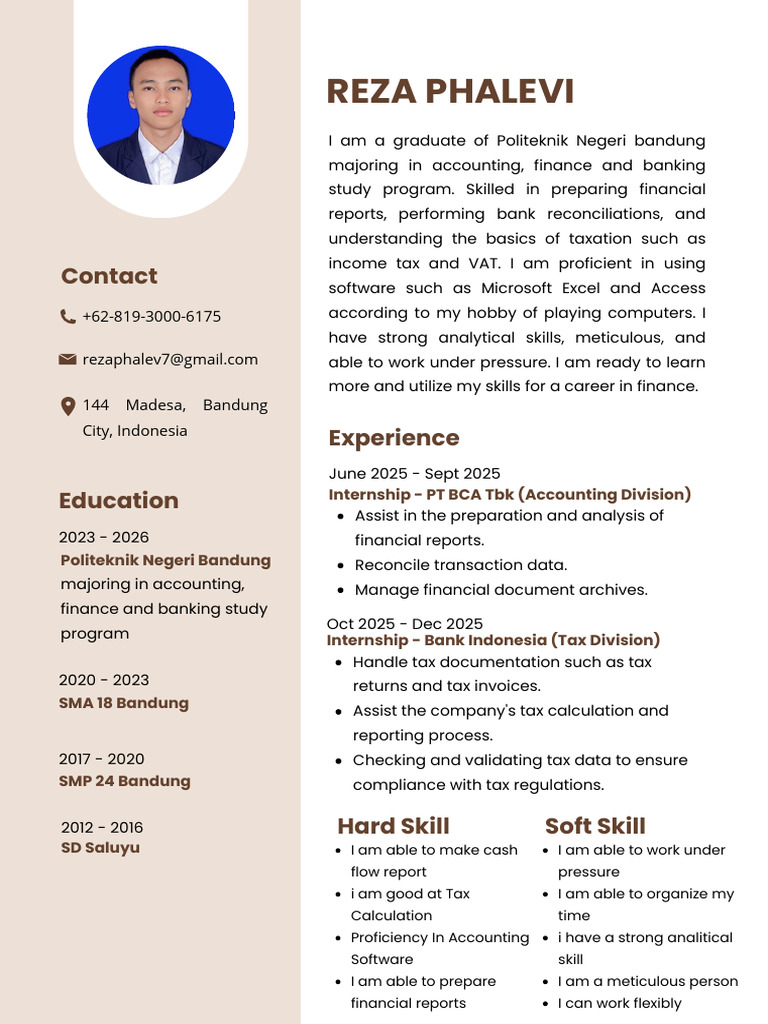 Professional Accounting Resume Template | PDF | Taxes | Payments