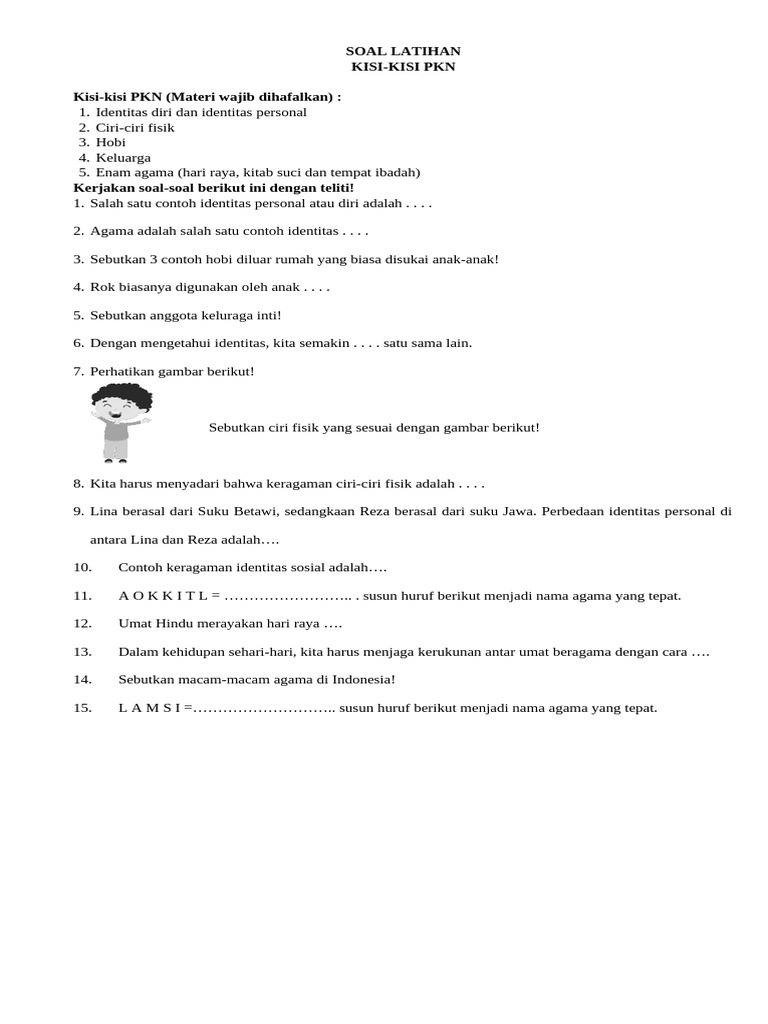 LATIHAN SOAL PAS PKN KELAS 2 | PDF