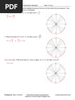 Trigonometric Equations & Inequalities Worksheet | PDF