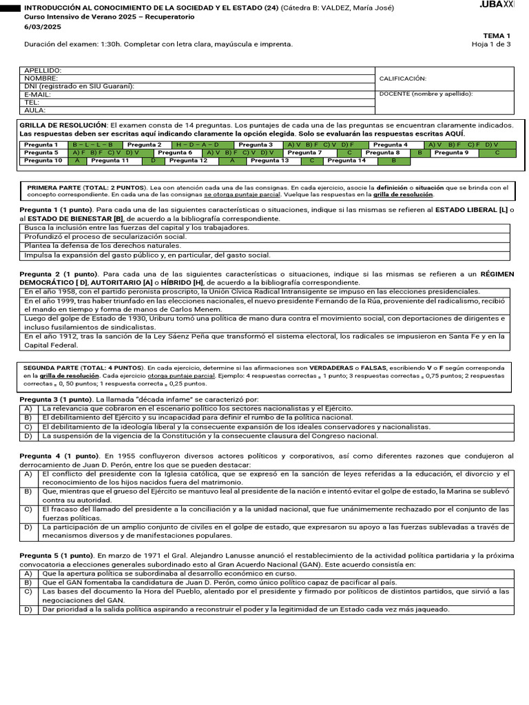 CIV ICSE B - Recu Tema 1 Claves | PDF | Argentina | Economias