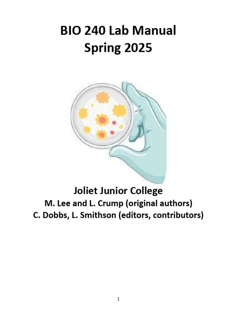 BIO 240 Lab Manual Spring 2025 | PDF | Angular Resolution | Optics