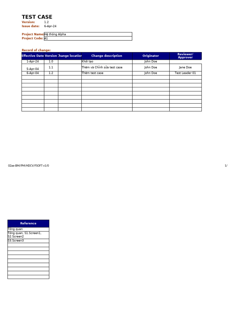 Bth1 Test Case Example | PDF