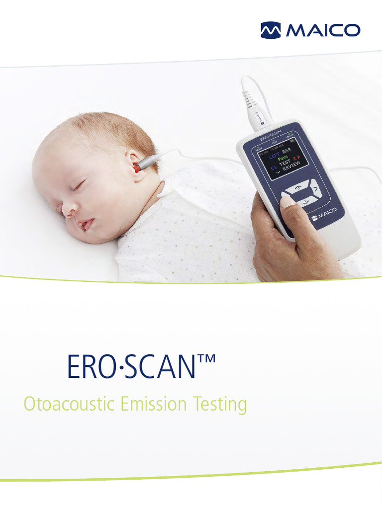 Maico ERO - SCAN Otoacoustic Emission OAE Screener | PDF | Image Scanner | Sound